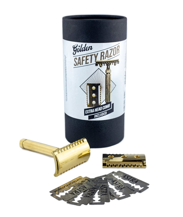 **NEW** Golden Shave Handmade Safety Razor - Double Head HYBRIDA ...